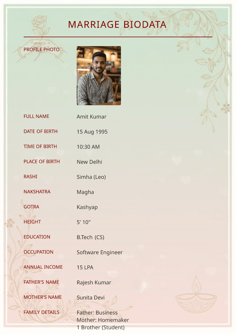 AI Biodata Maker - Create from Text | Free & Instant | Biodata Maker